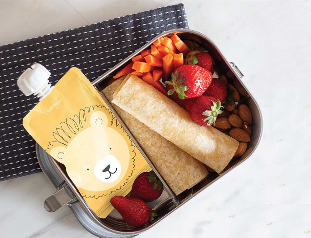 On the Go Reusable Baby Food / Yoghurt Pouches - Animal Set 150ml 5PK ...